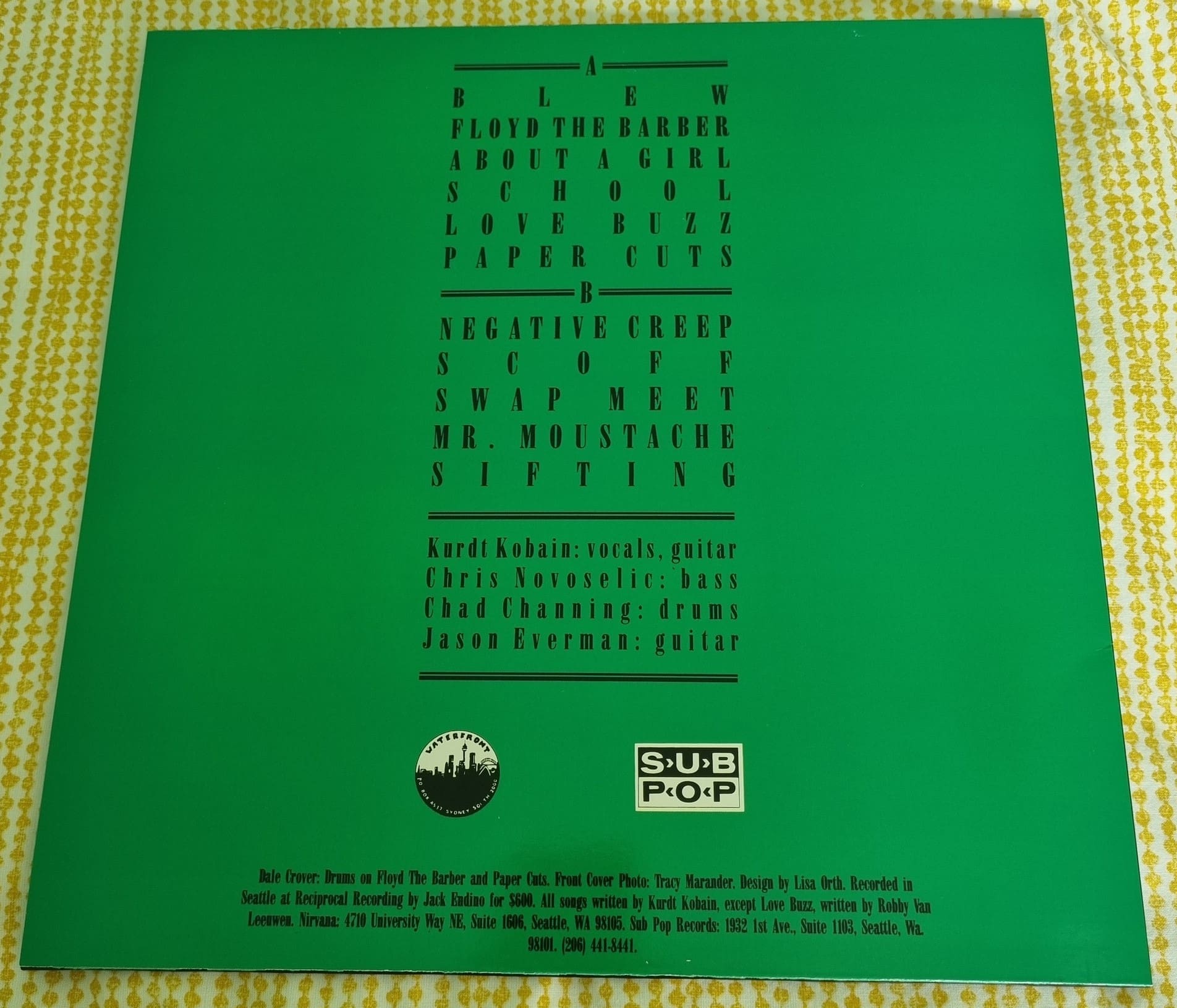 Nirvana Bleach Coloured Vinyl Lp Record Album Vinyl Image 3