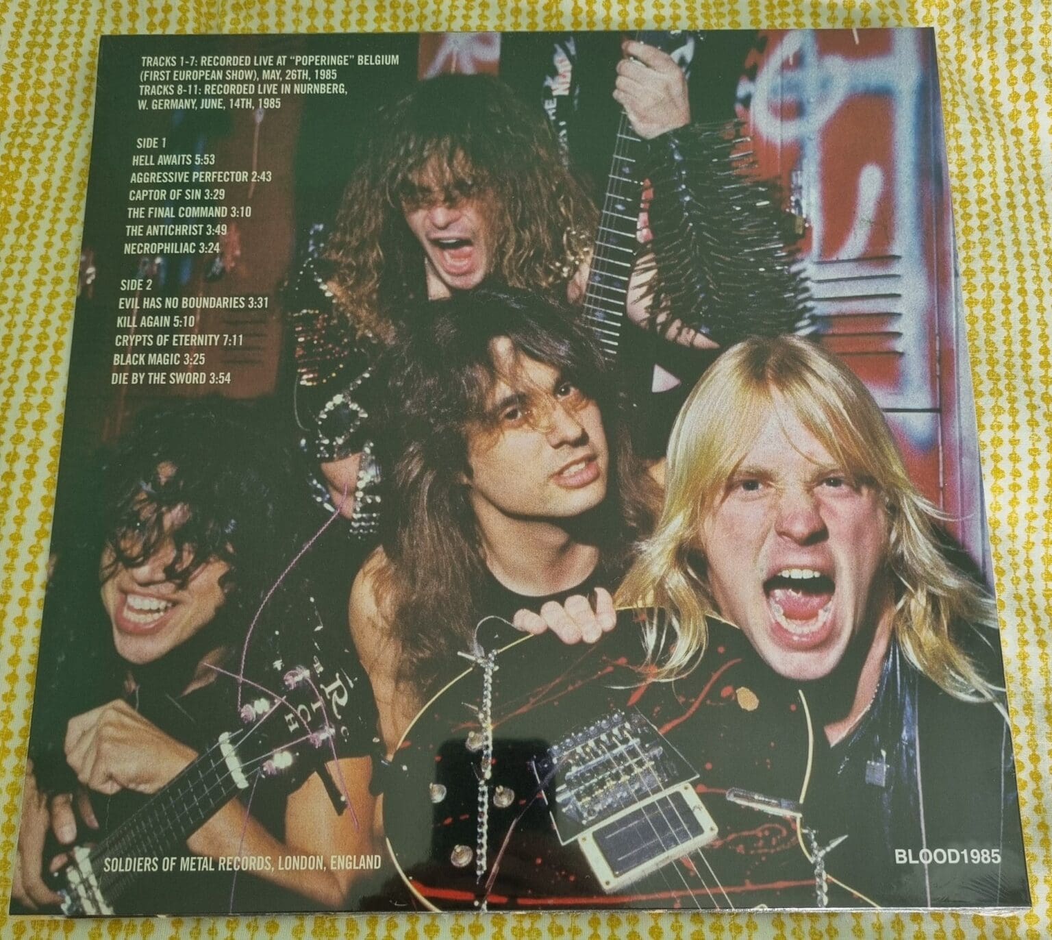 Slayer – Blood Stains Across Europe 1985 (LP RECORD ALBUM VINYL)